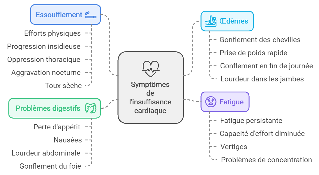 Symptômes et stades de l’insuffisance cardiaque | EDUMED